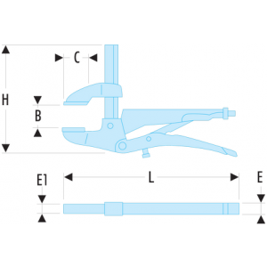 521.200 | Pince étaux serre joint coulissant 200mm | Outillage Facom