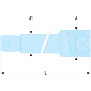 R.217 | Rallonge Facom 1/4" standard 250mm | Outillage Facom Cliquet ...