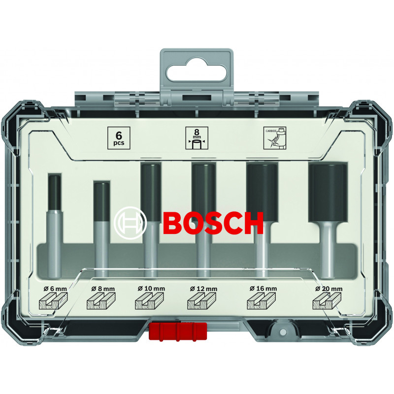 Coffret de 6 Fraises droites 8MM Bosch Professional | 2607017466