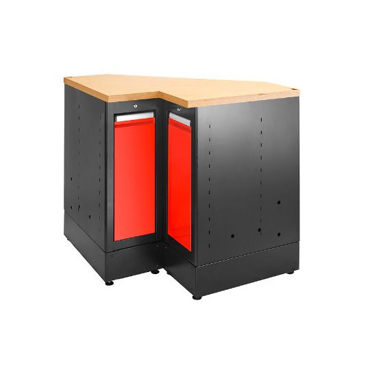 JLS3 CABINET D'ANGLE SIMPLE AVEC PLAN DE TRAVAIL EN BOIS RED - JETline ...