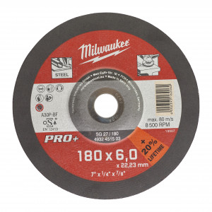 DISQUE A MEULER 180 EPAISSEUR 6 MM PRO+ 1PC - Commande uniquement par ...